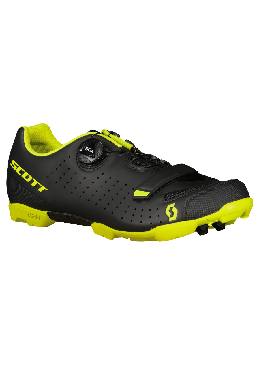 Cyklistické boty Scott Shoe Mtb Comp Boa matt black/sulphur yellow ...